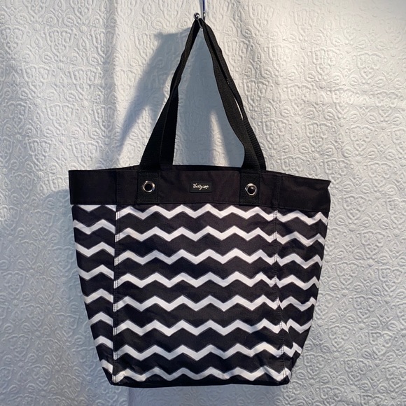 thirty-one | Bags | Thirty One Large Shopper Tote Black White | Poshmark